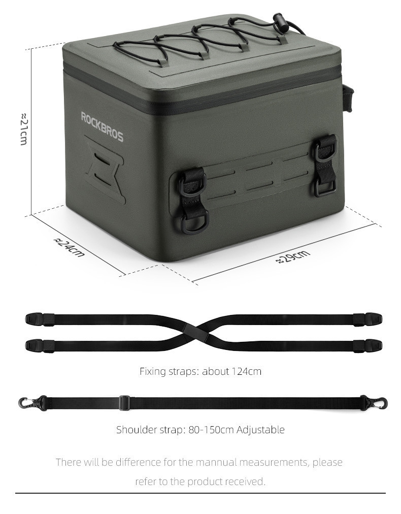 ROCKBROS Motorcycle Rear Seat Bag Waterproof Motorcycle Saddle Bag ...