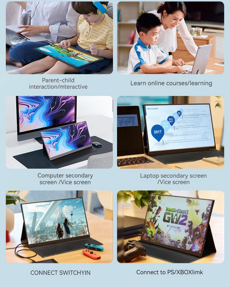 New portable monitor 15.6-inch laptop screen extender 4K extension 60Hz ...