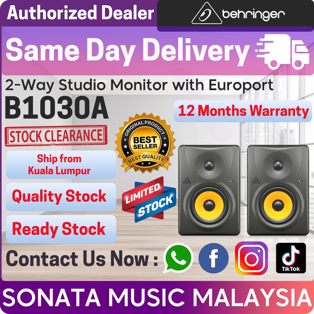 Behringer TRUTH B1030A 2-Way 75W Powered Studio Monitor Speaker (PAIR ...