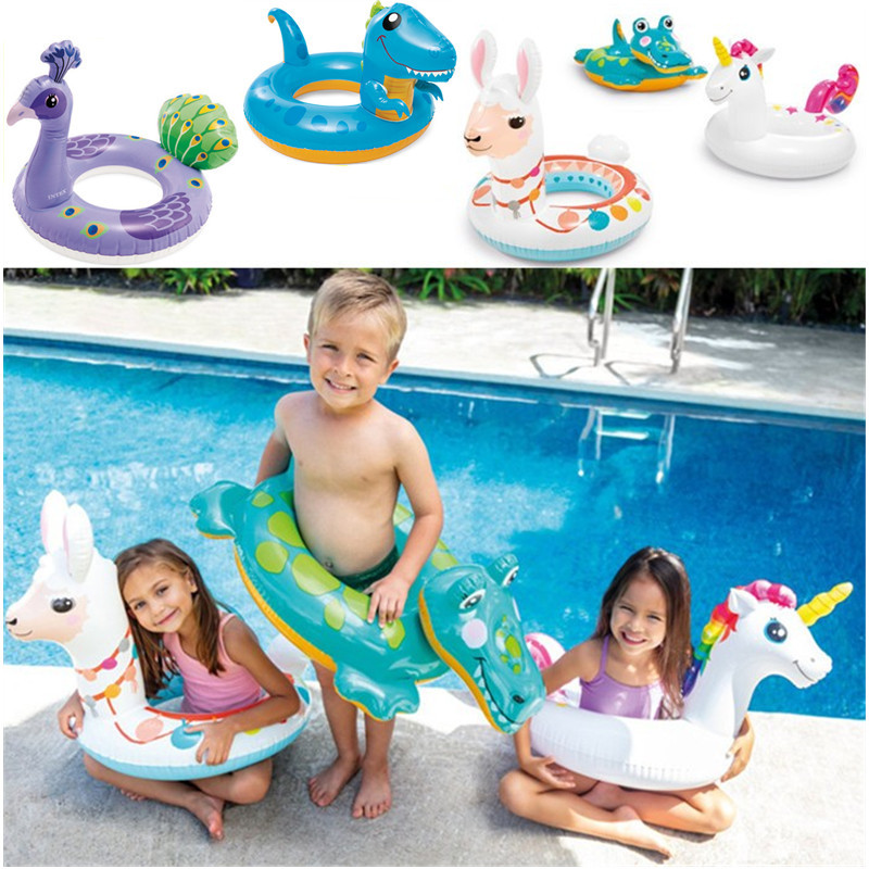 Intex Deluxe Animal Ring Intex Float Swimming Floaties Llama Crocodile ...