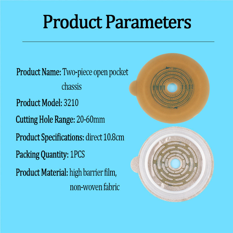 2-Piece Ostomy Bag Chassis with Flat Rubber Disc Ideal for Colostomy ...