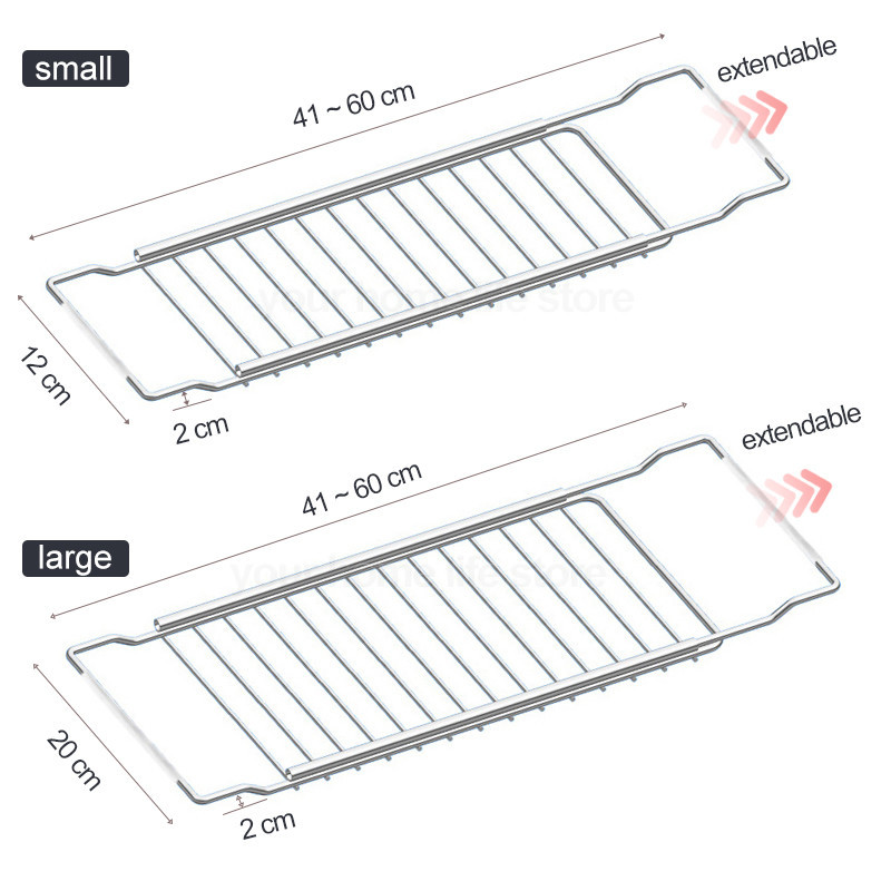 Drain Rack Expandable over the sink,304 Stainless Steel sink Rack,dish ...