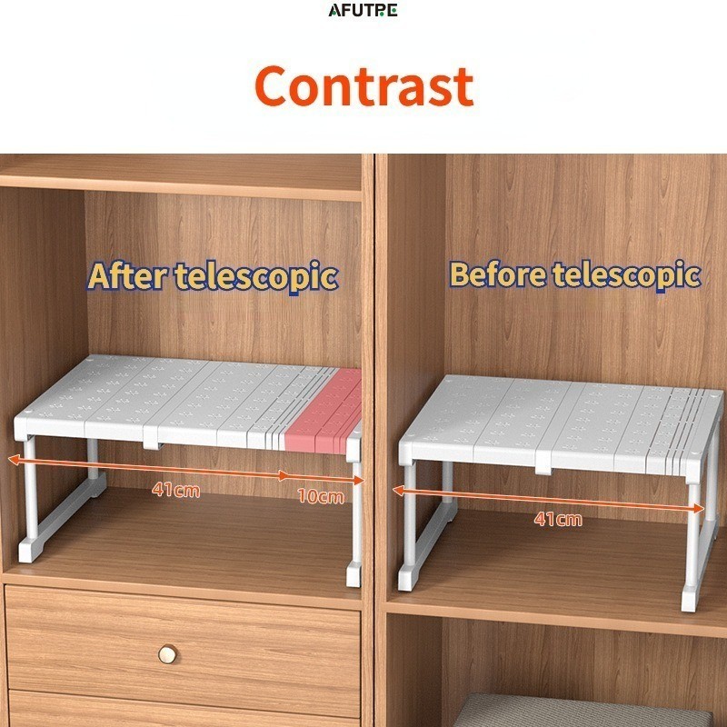 Afutre Stackable Storage Rack Wardrobe Layered Partition Rack Closet ...