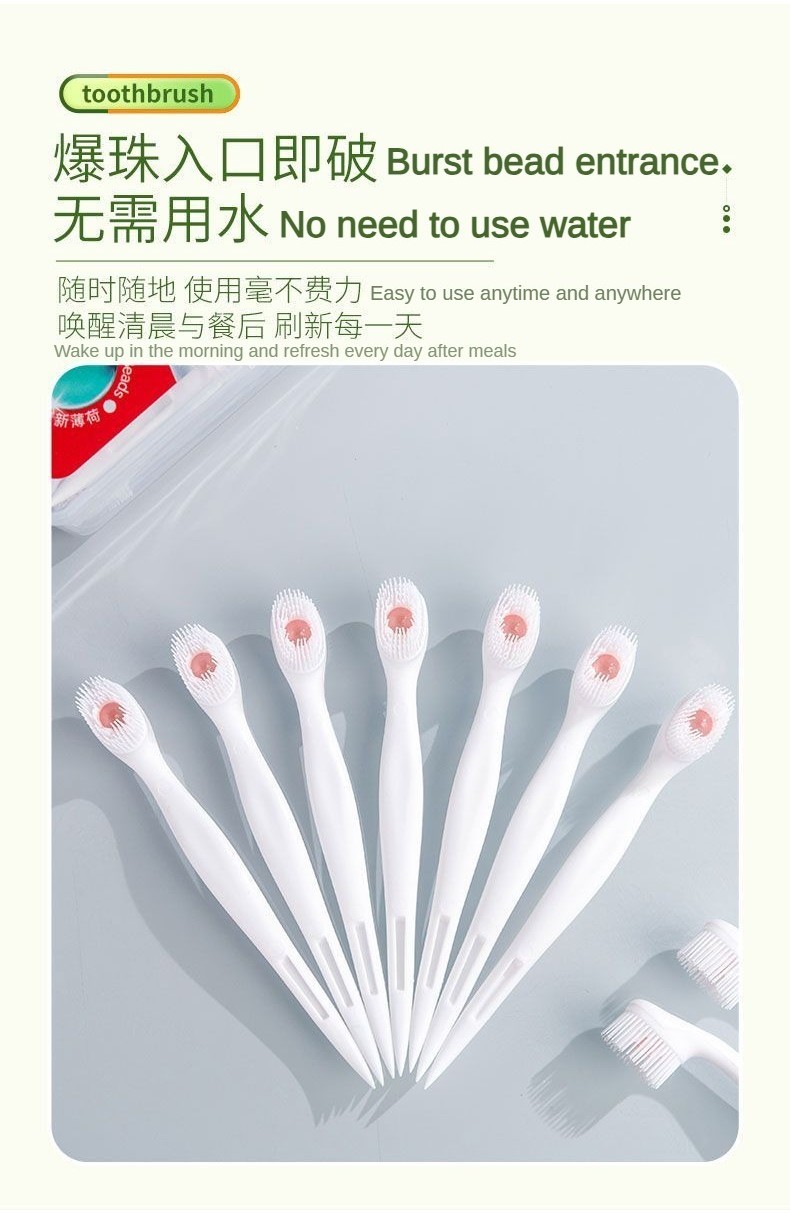 20pcs Pack/Mini Burst Bead Toothbrush Comes with Toothpaste Disposable ...