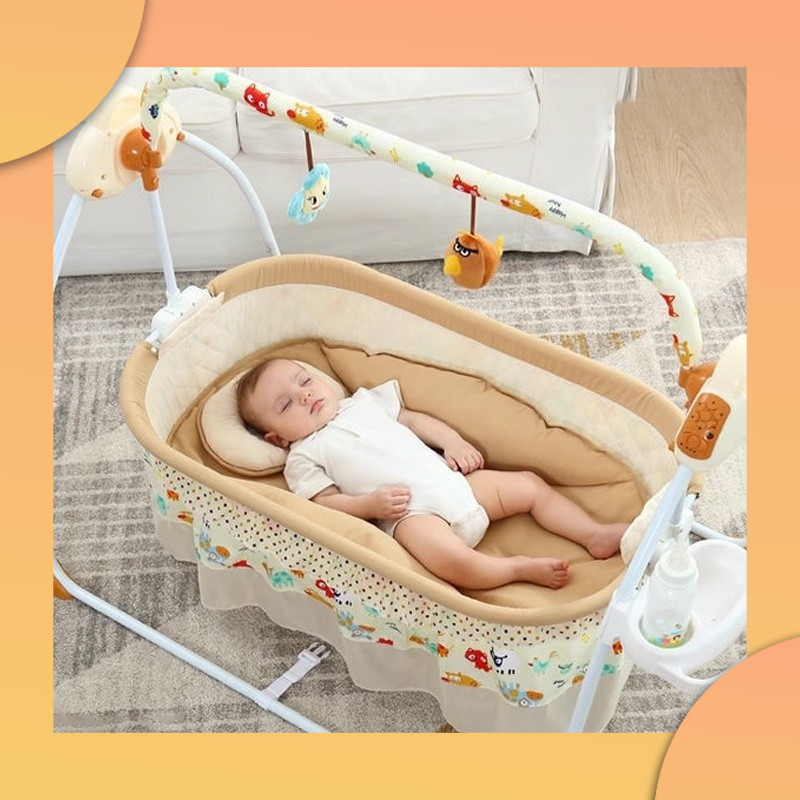 Baby Cot Electric Intelligent Baby Cradle Foldable Baby Bed Multi ...