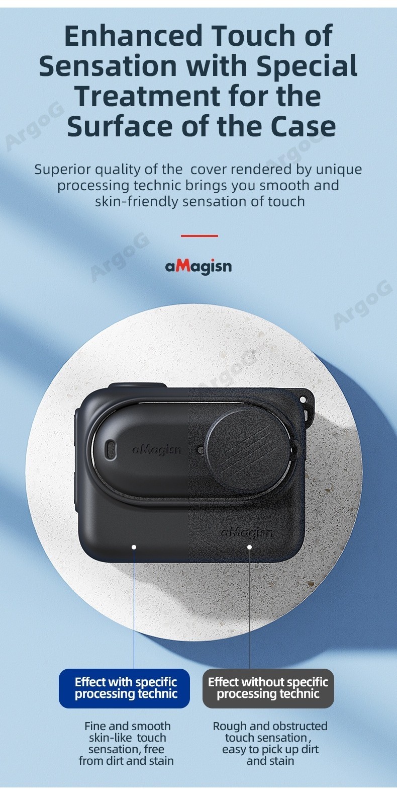 aMagisn Silicone Case for Insta360 GO 3 / 3S Protective Cover Comes ...