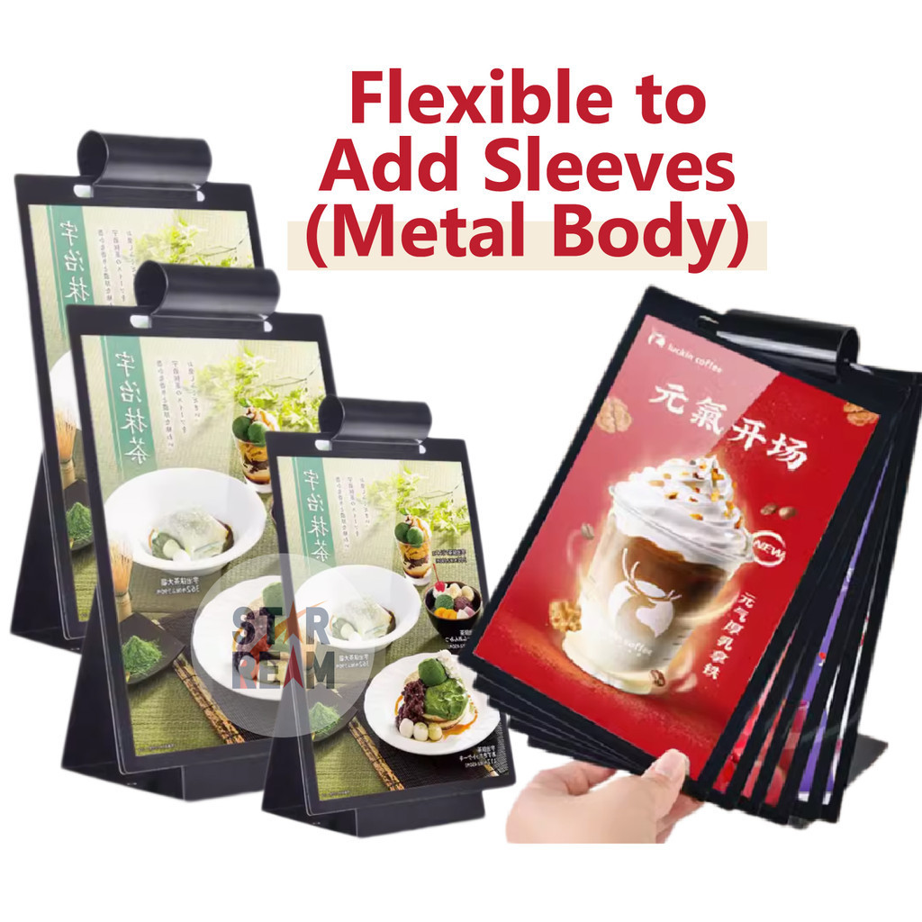 Sleeves Adjustable Metal Table Menu Stand |A4 A5 A6 Flip Menu Stand ...