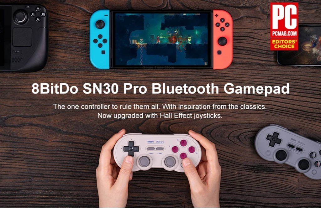 8Bitdo SN30 Pro Bluetooth Controller Wireless Gamepad Upgraded Hall ...