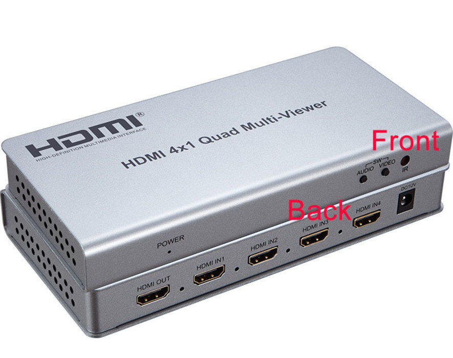 4x1 Hdmi Multi-viewer 1080P 4 Channel Input HDMI Multiviewer 4x1 Quad ...