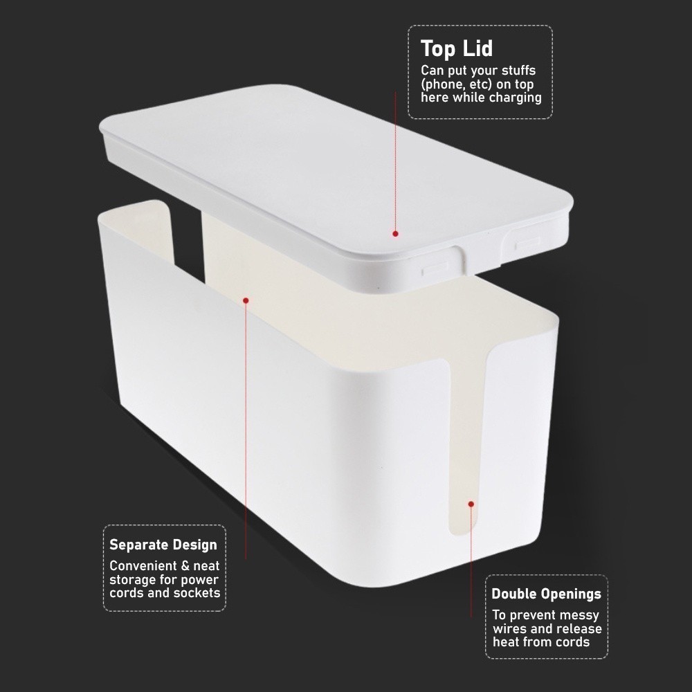 🇸🇬Koala Home🔥Cable Management Box/Cable Organizer Box/Cable Storage Box ...