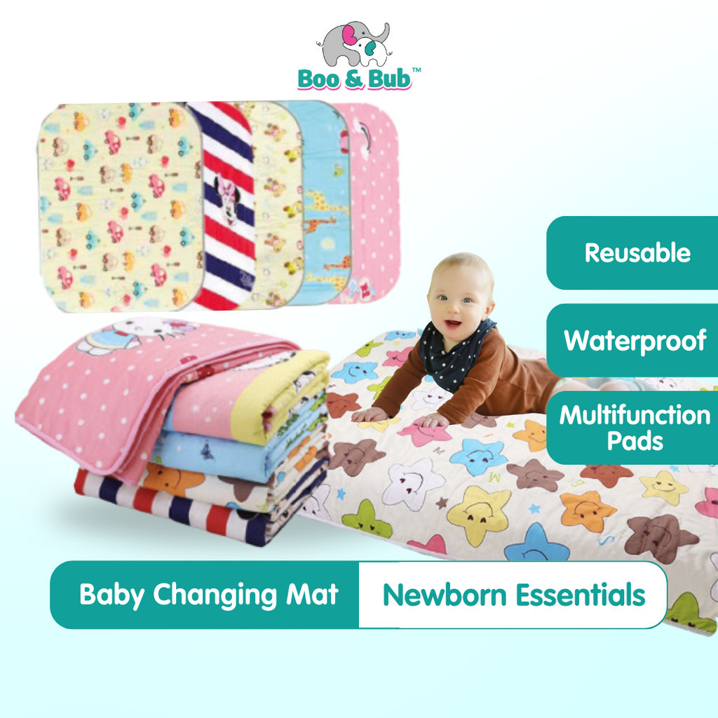Boo&Bub Waterproof Changing Mat | Washable Mattress Protector Bedsheet ...