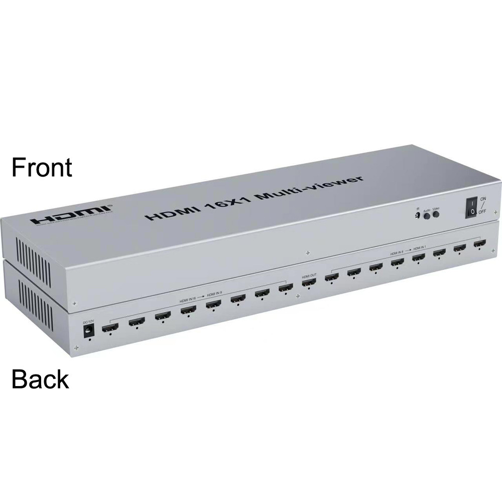 16x1 Multiviewer 1080p HDMI Quad Screen Multi-viewer Splitter 16 in 1 ...