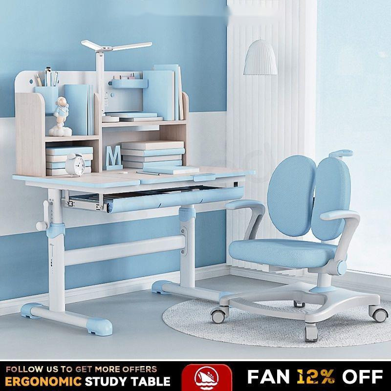 YOULITE Ergonomic Kids Study Table Children Kids Table And Chair Set ...