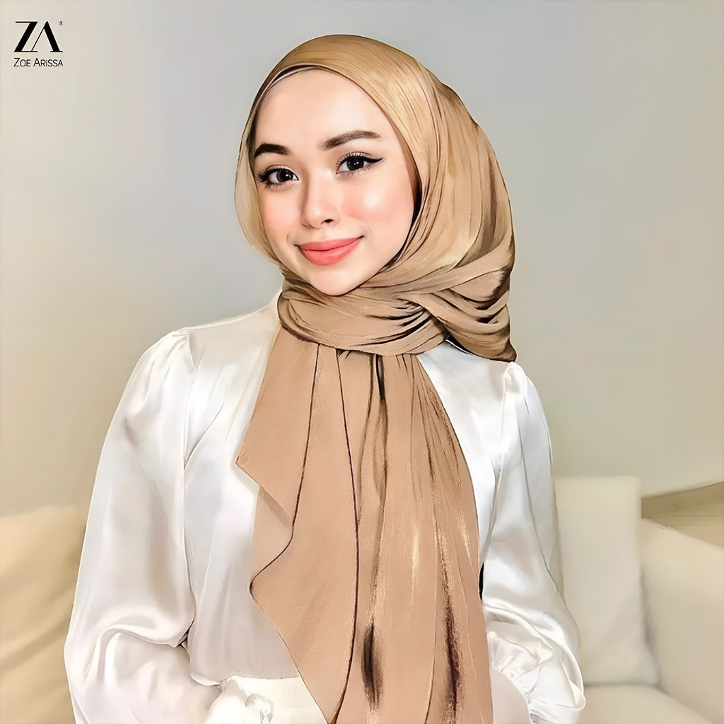 ZOE ARISSA TUDUNG RAYA HAJI 2024 Zakaria Shawl Shimmer Silk Hijab ...
