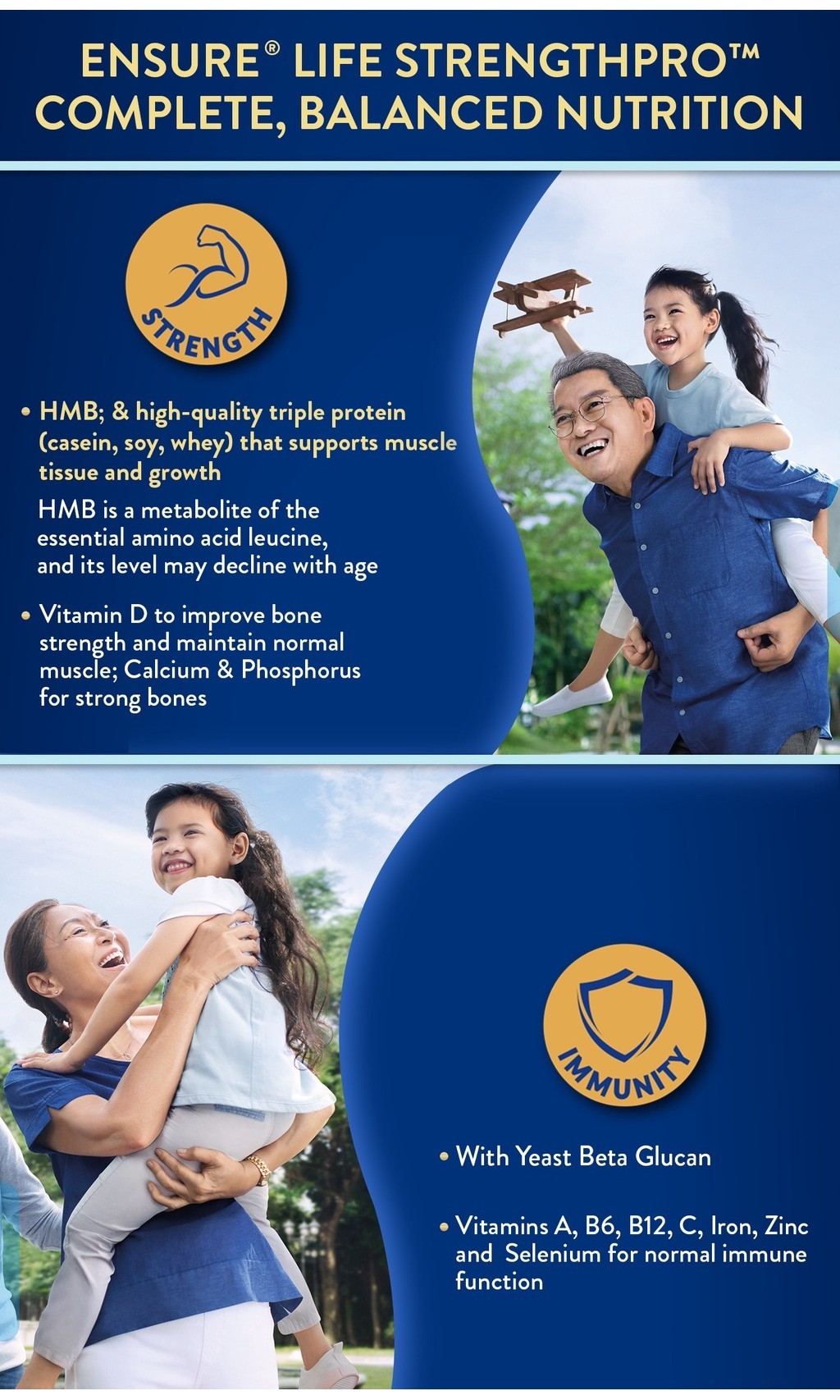 [Bundle of 6] Ensure® Life StrengthProᵀᴹ Vanilla 800g | Shopee Singapore