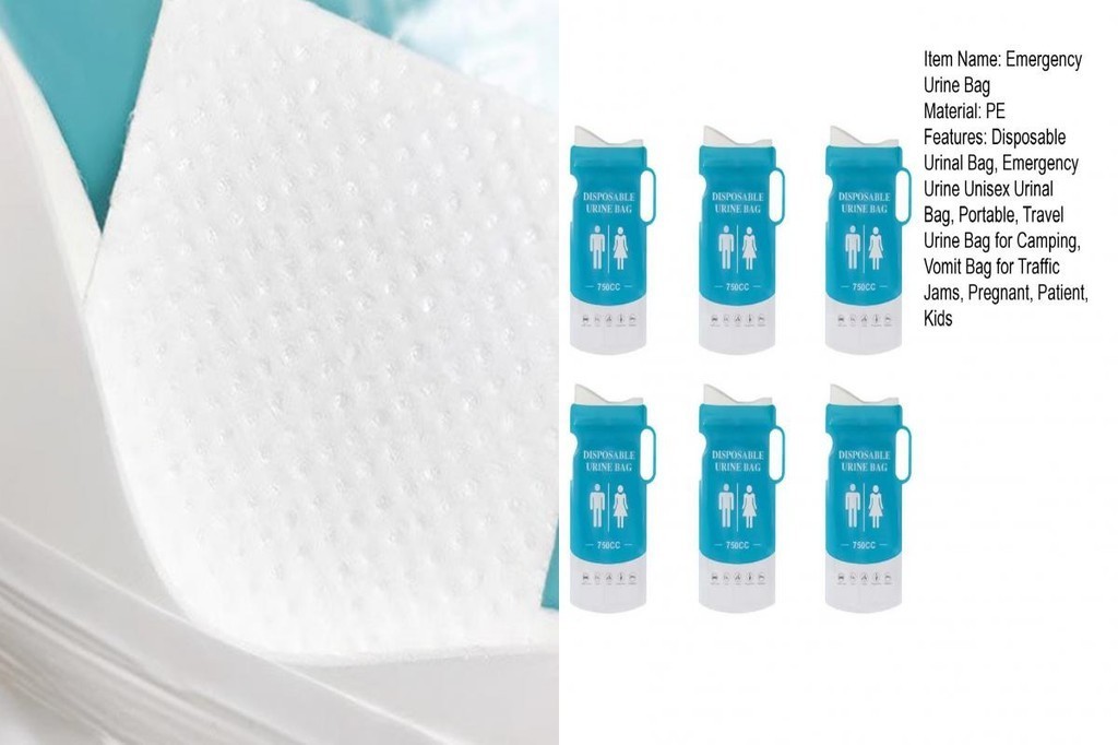 SPVPZ 750ml Unisex Pee Bag Emergency Urine Bag 750ml Disposable Urinal ...