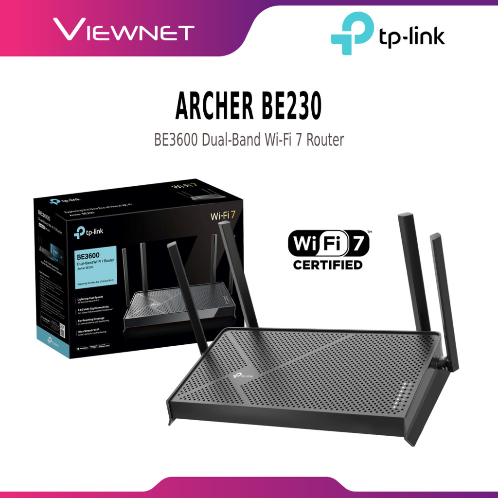 TP-LINK ARCHER BE230 BE3600 / ARCHER BE400 BE6500 DUAL-BAND WI-FI 7 ...