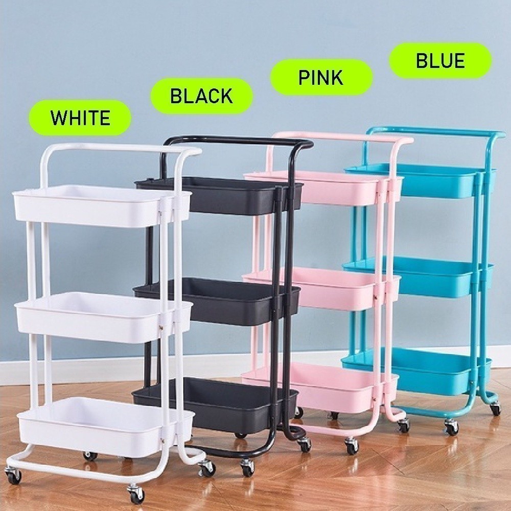 🇸🇬Koala Home🔥Foldable Trolley Rack/Trolley Shelf/Kitchen Shelf Movable ...