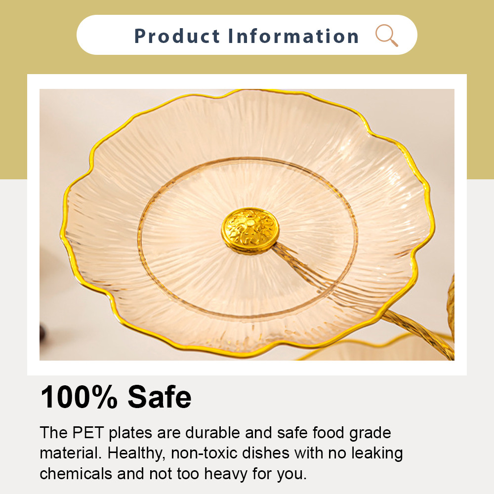 [3 Tier] Worthbuy High Tea Dessert Plate Dulang Kuih Raya Dulang Kek ...