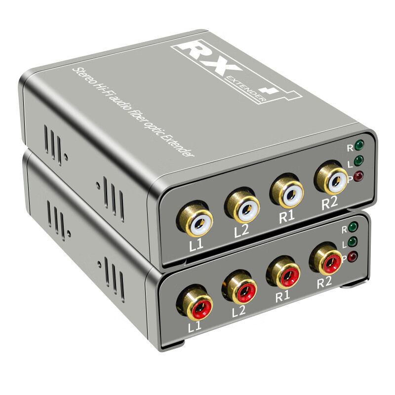 20Km Hifi RCA Audio Optical Fiber Extender Transcever over SC Fiber ...
