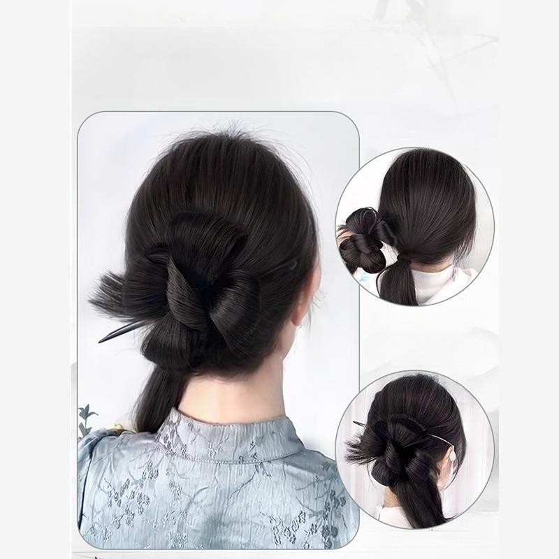 New Vintage-Inspired Fake Hair for Instant Updo Flower Bud Hairstyle ...