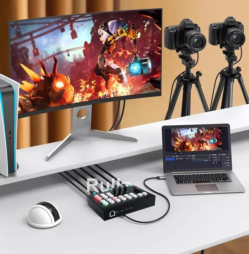 4K 4 Channel HDMI Video Switcher Multi Camera Live Streaming Broadcast ...