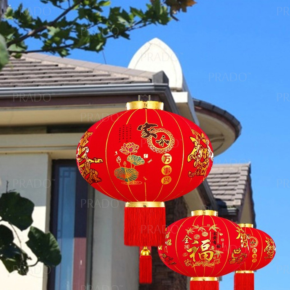 PRADO CNY Lantern New Year Lantern Home Decoration Red Lantern 42CM ...