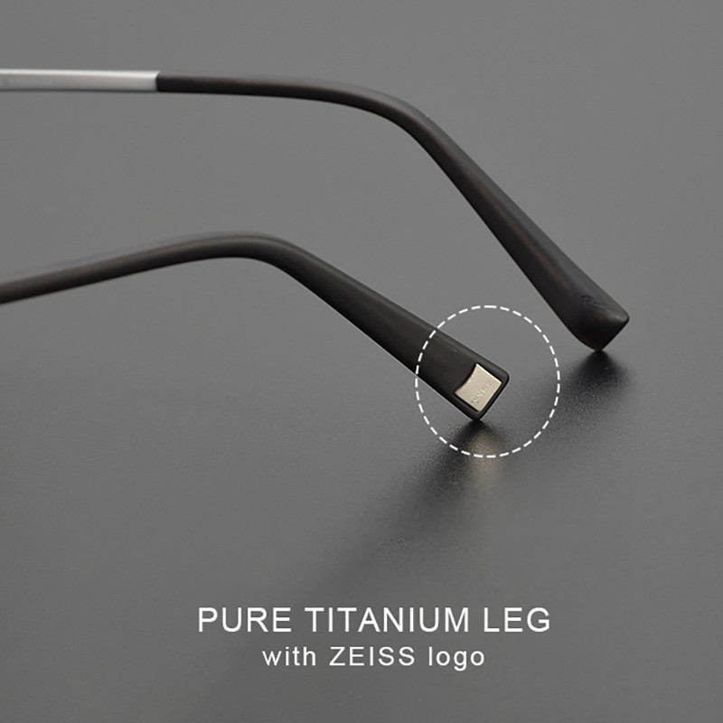 Carl ZEISS ZS75008 Spectacle Frame Pure Titanium Leg Super Light ...