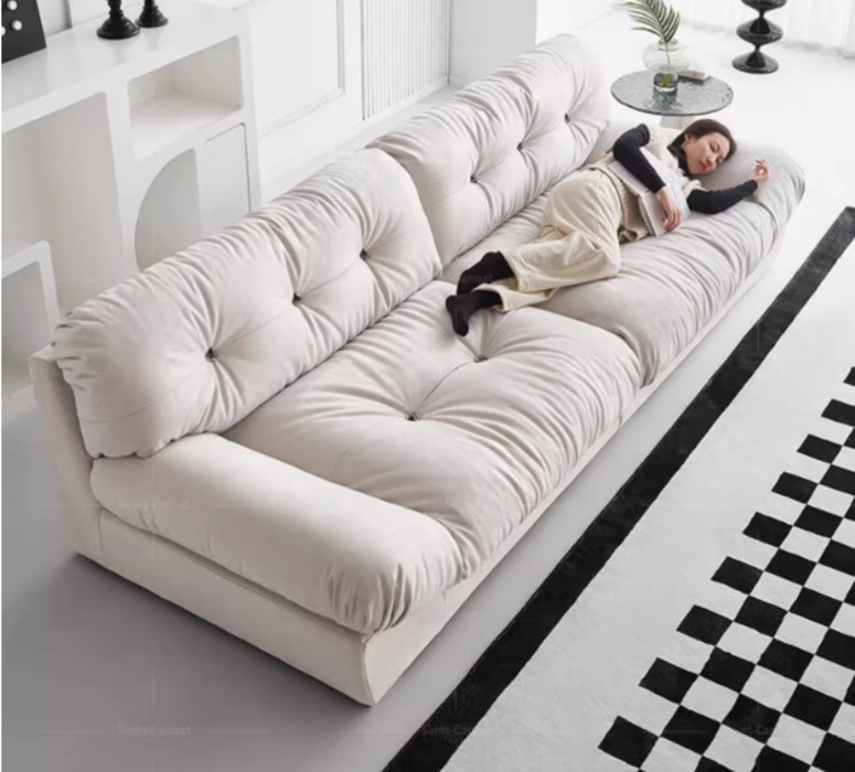 Celebrity Row Person Fabric Straight Internet Three Double Cloud Sofa ...
