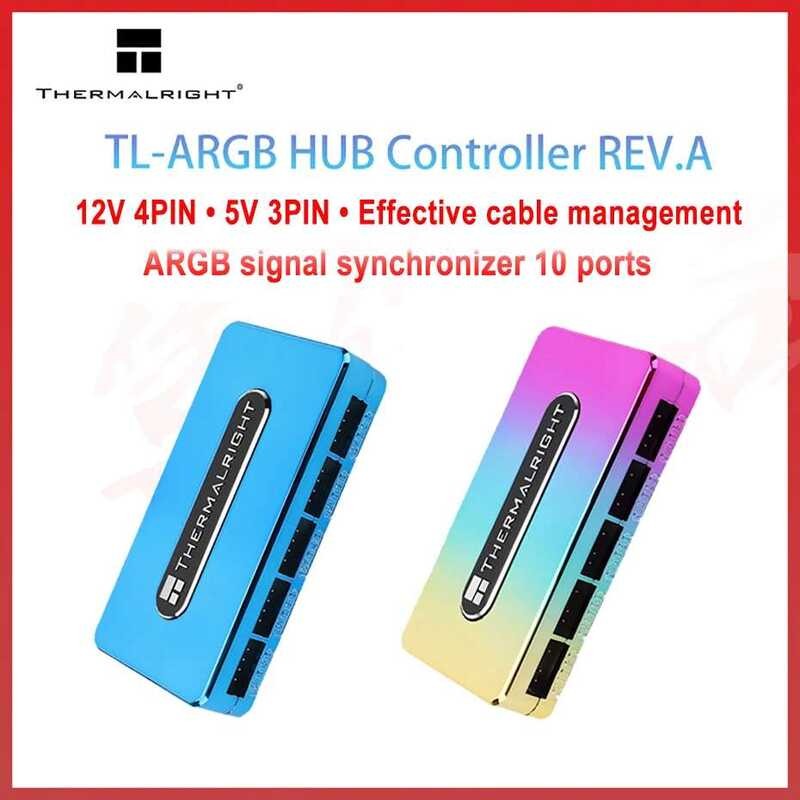 Thermalright ARGB RGB HUB Controller Rev.A 5V 3Pin/12V 4Pin Motherboard ...