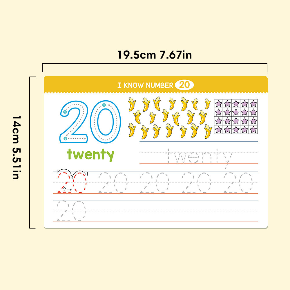 A5 Size Dry Erase Writing English Alphabet Flashcards for Kids Baby ...