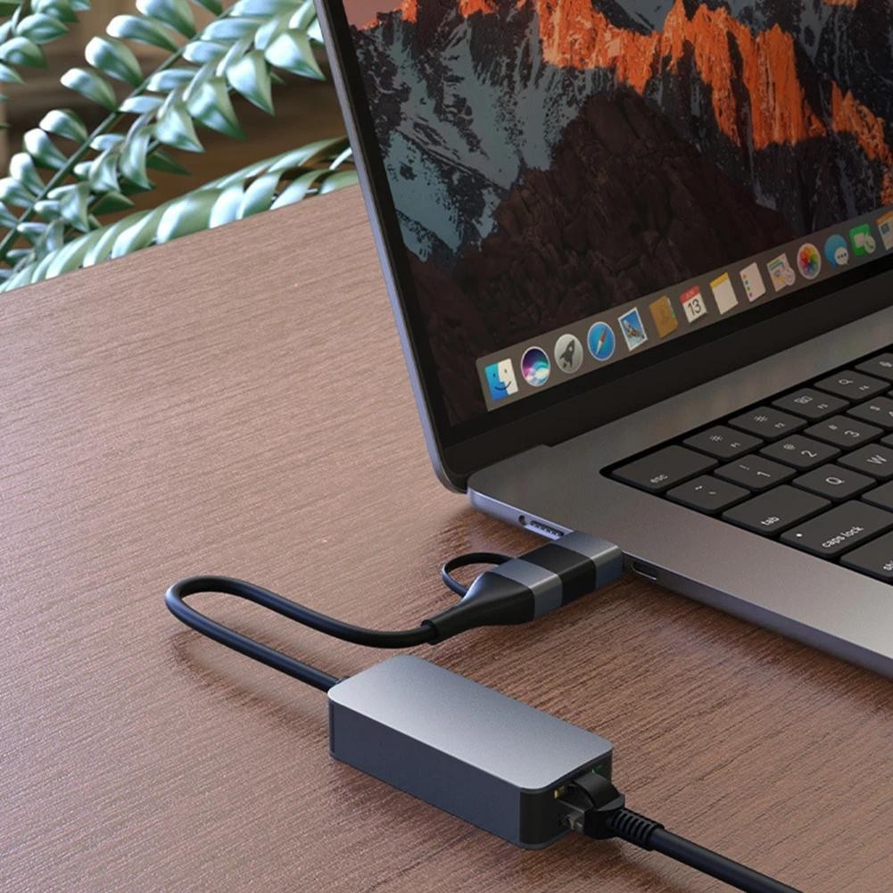 2500Mbps USB C 2.5G External Ethernet Gigabit Adapter Type C to Network ...