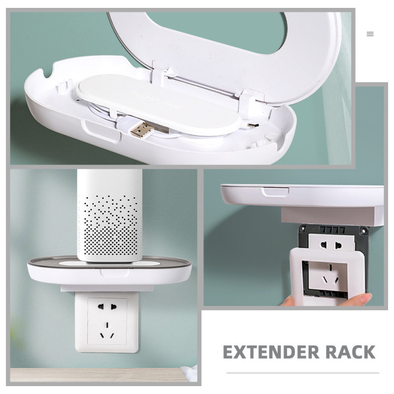 Socket Storage Rack Outlet Creative Shelf for Home Wall Cord Organizer ...