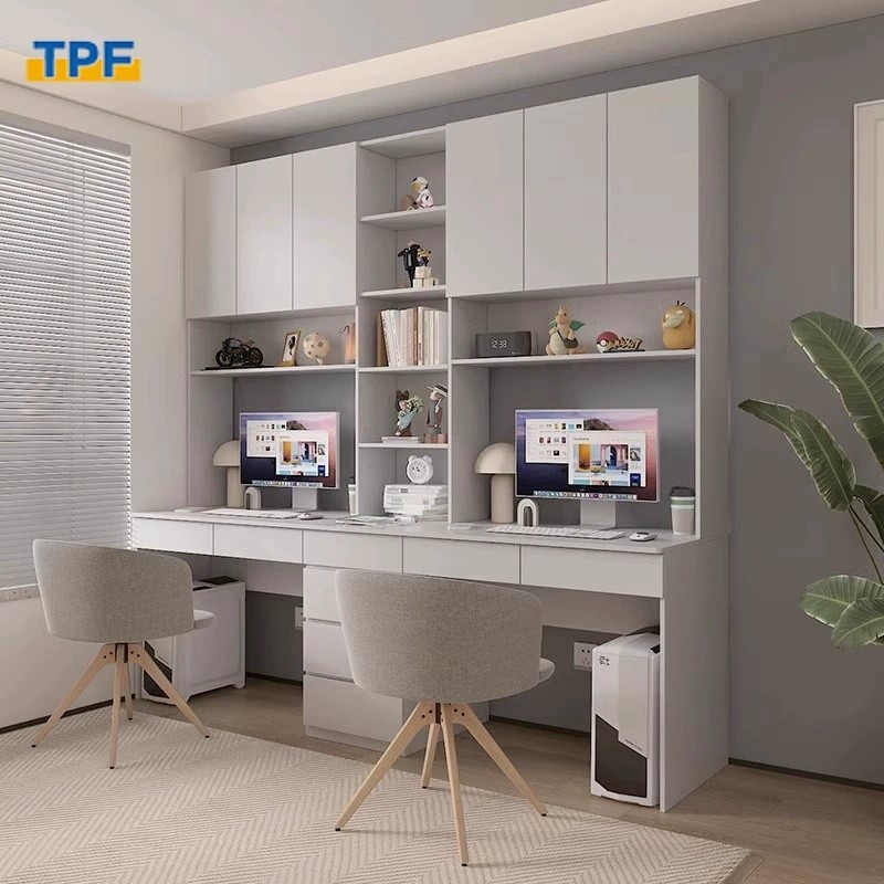 TPF Study Table Bedroom Study Two Person Desk Writing Table With ...