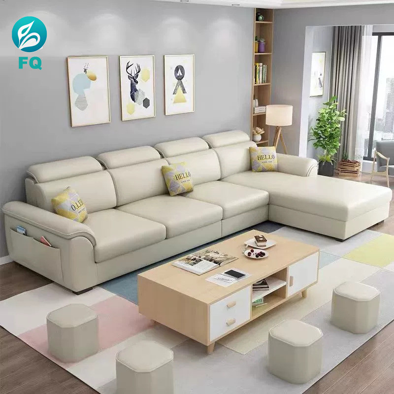 Adjustable Fabric Sofa Set I Shape Sofa Leather Sofa Pet Friendly Easy ...
