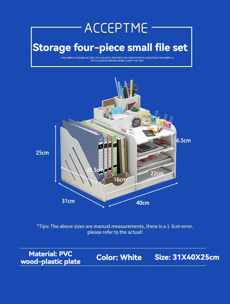 Multi Layer Desktop File Organizer Rack Office Shelf for Folders ...