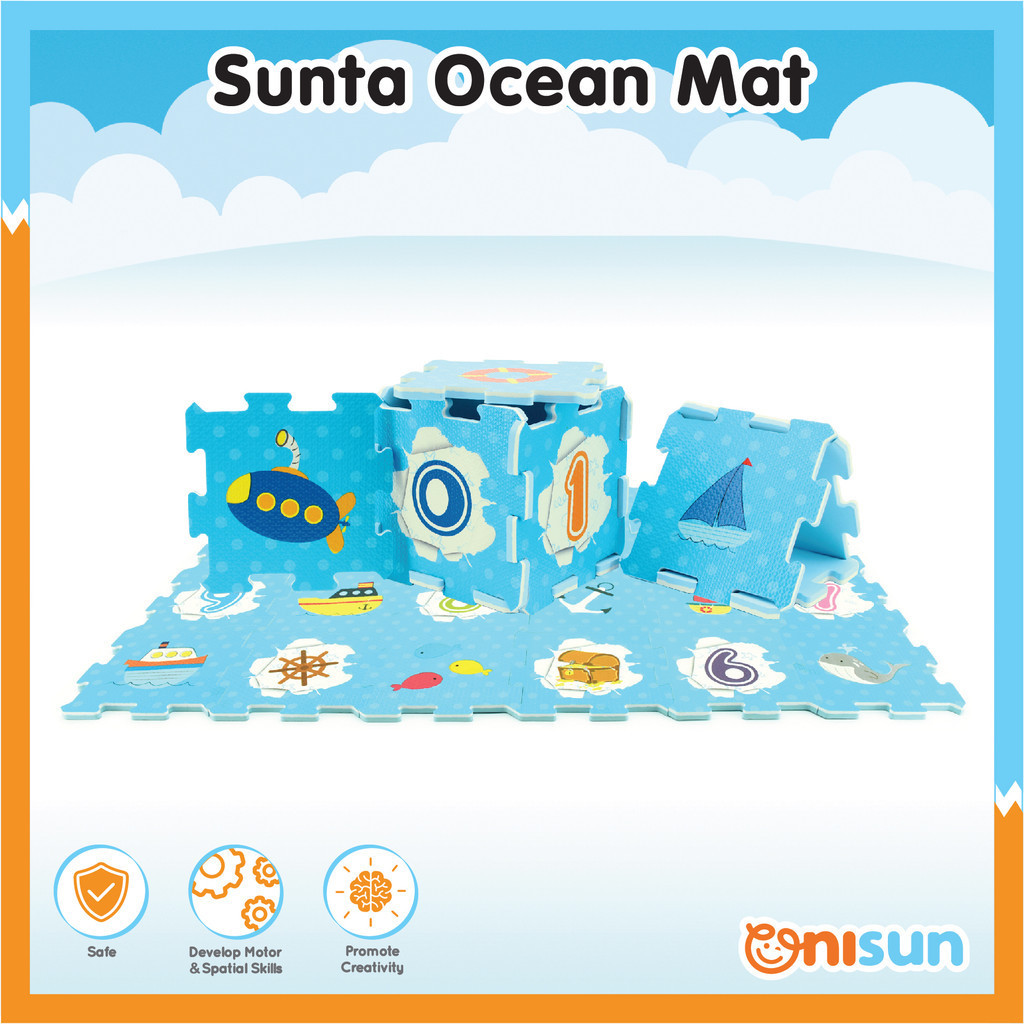 SUNTA Numerical & Ocean Sea World Puzzle Play Mat (24pcs) | Shopee Singapore