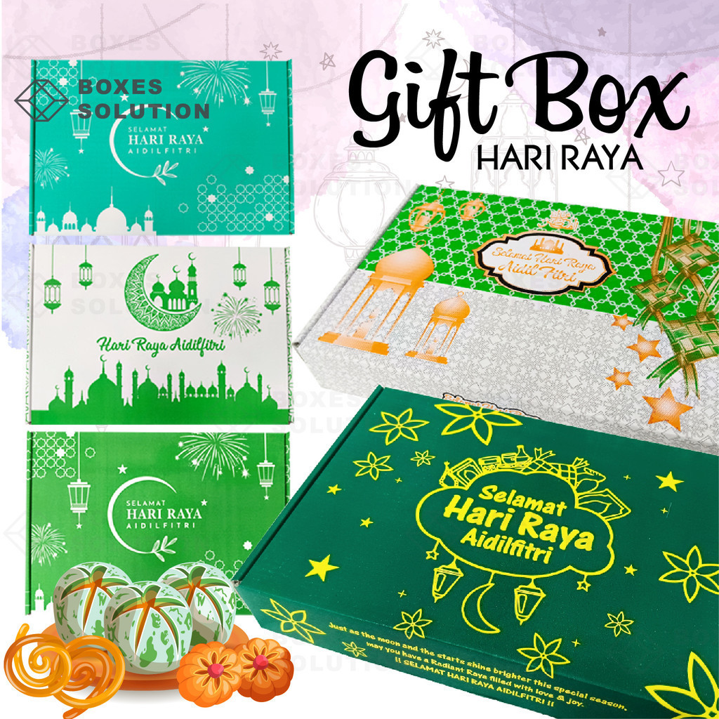 Hari Raya Colour Box Craft Paper Box Pizza Box Carton Box Kotak Packing ...