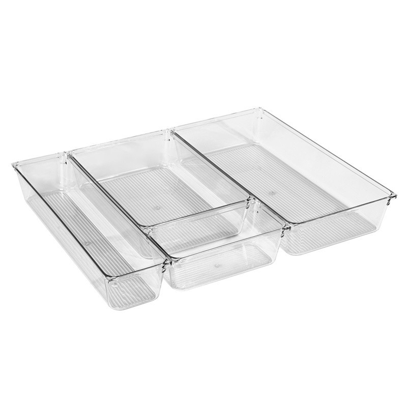 COLOGO Acrylic Transparent Cosmetic Drawer Organizer Tray Anti-Scratch ...