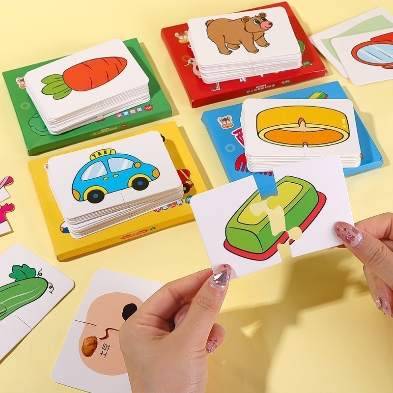 32Pcs Toddler Matching Card - Early Montessori Education Puzzle Toy ...