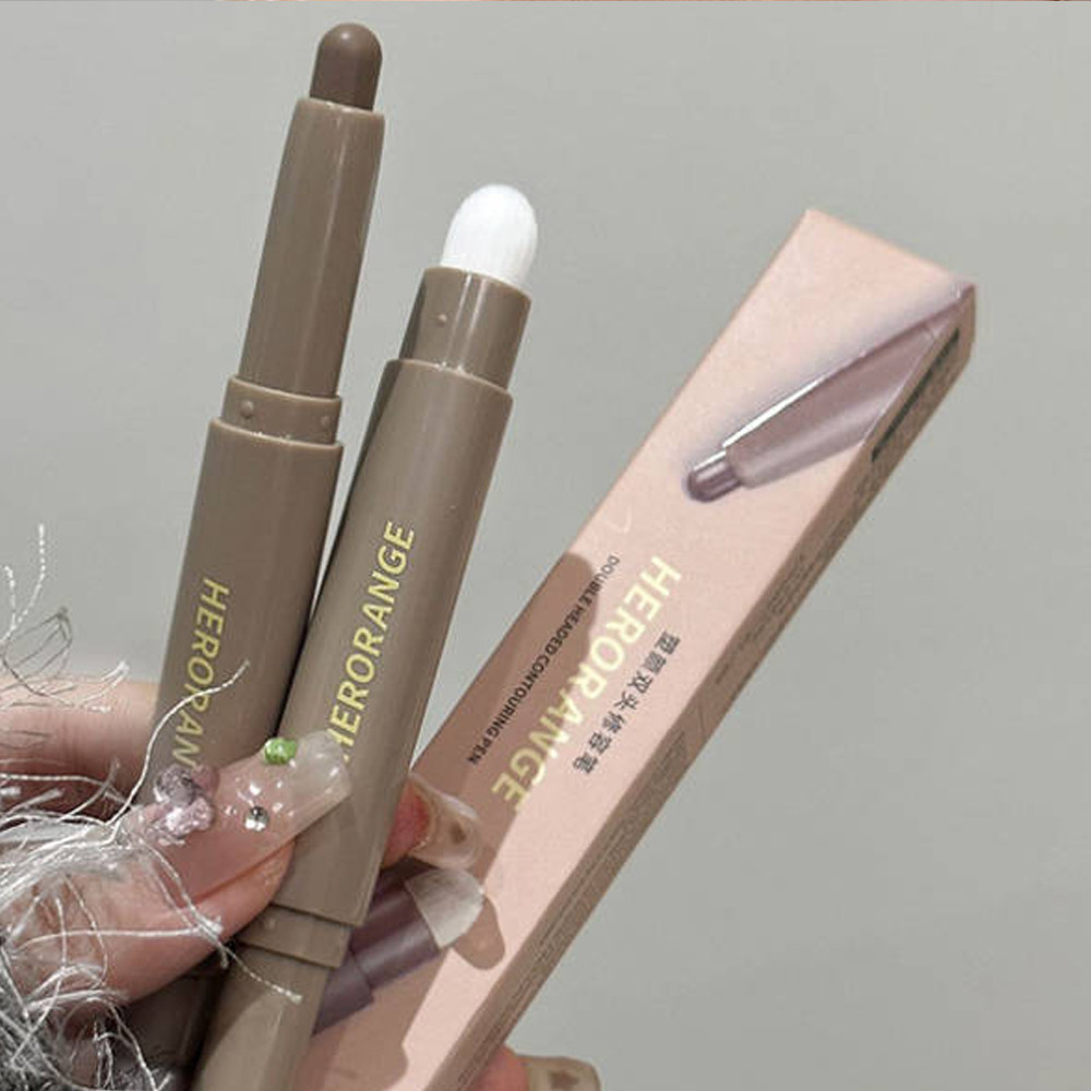Face Contour Stick with Brush Natural Long Lasting Nose Shaping Shadow ...