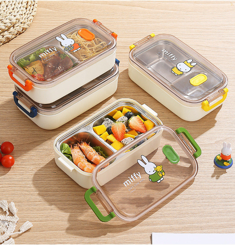 304 Stainless Steel Single-Layer Lunch Box Office Workers Students ...