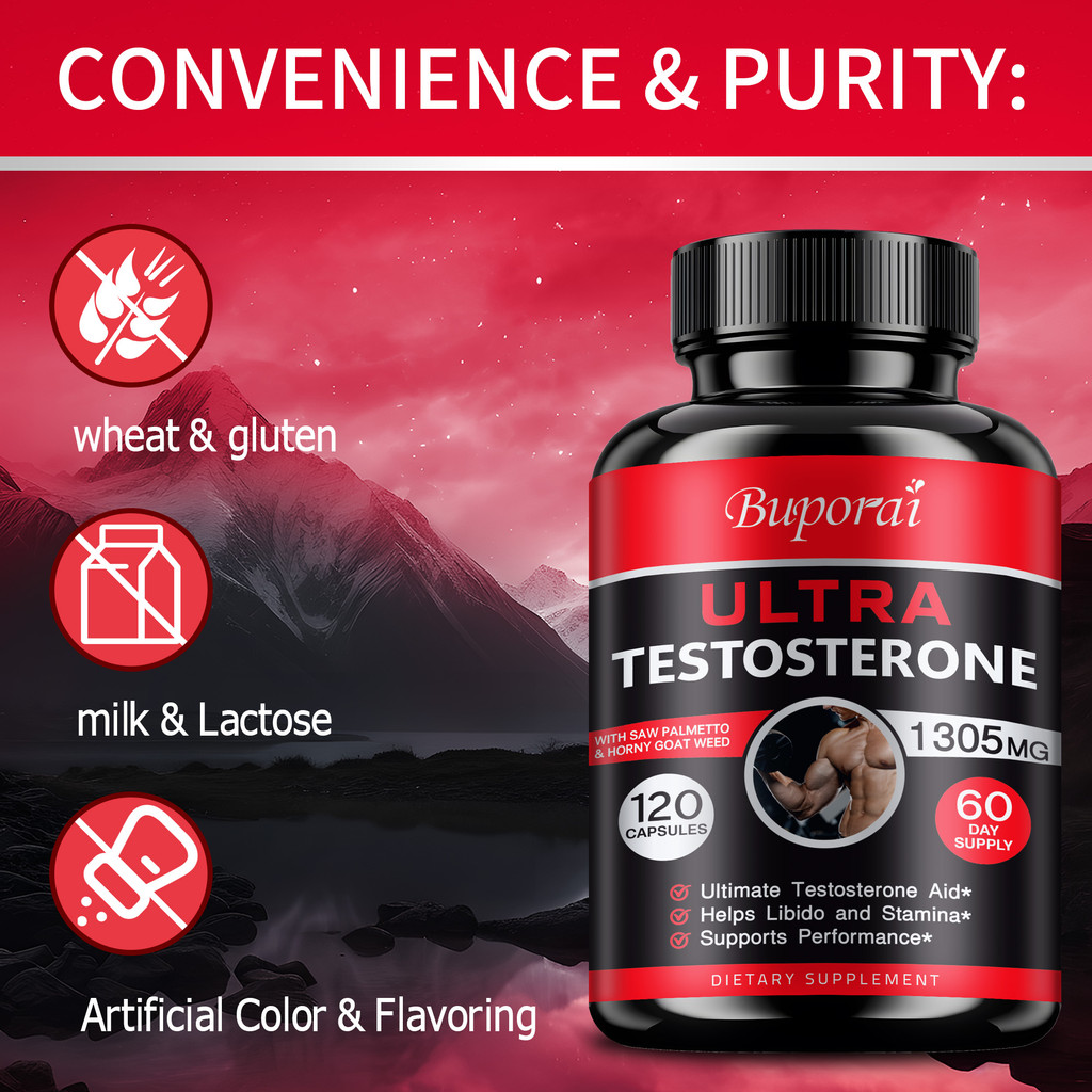 Ultra Testosterone - Men's Testosterone Booster with Tongkat Ali, Horny ...