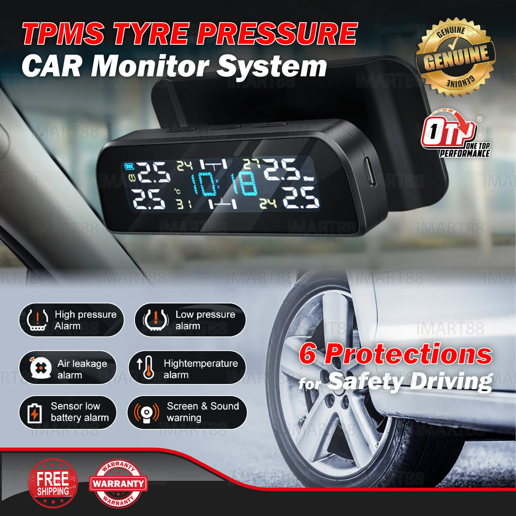 OTP TPMS Tyre Pressure Monitor Car Wireless Pressure Monitoring System LED Display Car Tire ...