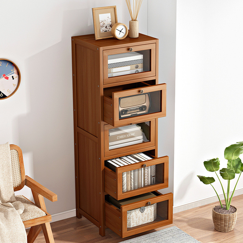 YO Household Space Saving Solid Wood Crevice Storage Cabinet Drawer ...