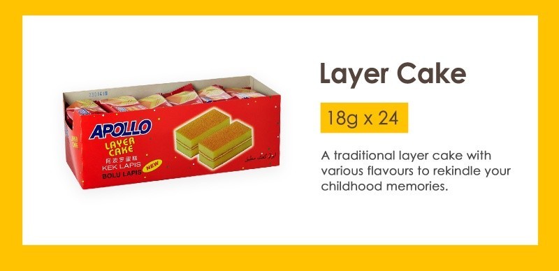 Apollo Layer Cakes Assorted Flavours (18g X 24 Packs) | Shopee Singapore