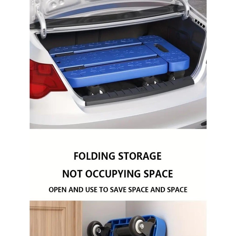 New Gen 2 Foldable trolley Universal wheel Platform car The six round ...