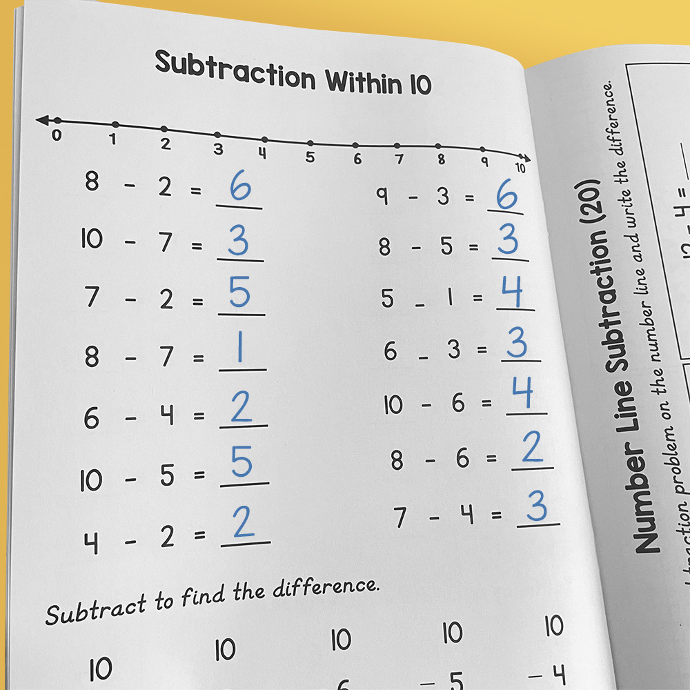 0-20 Addition and Subtraction Exercise Book for Kids Children ...