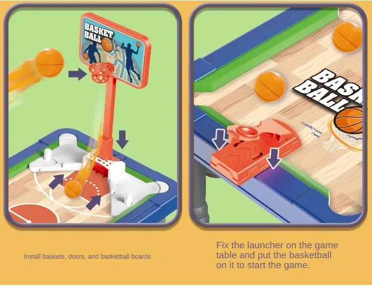 6-in-1 Table Top Sports Game Set Tabletop Soccer Basketball Ice Hockey ...