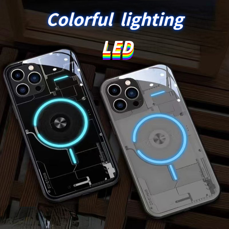motherboard glass LED light glow phone case for Samsung phone case S21 ...